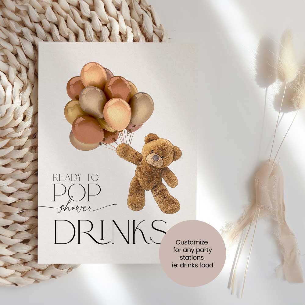 Ready To Pop Party Station Signage & Event Display Signage – Georgie & Moon