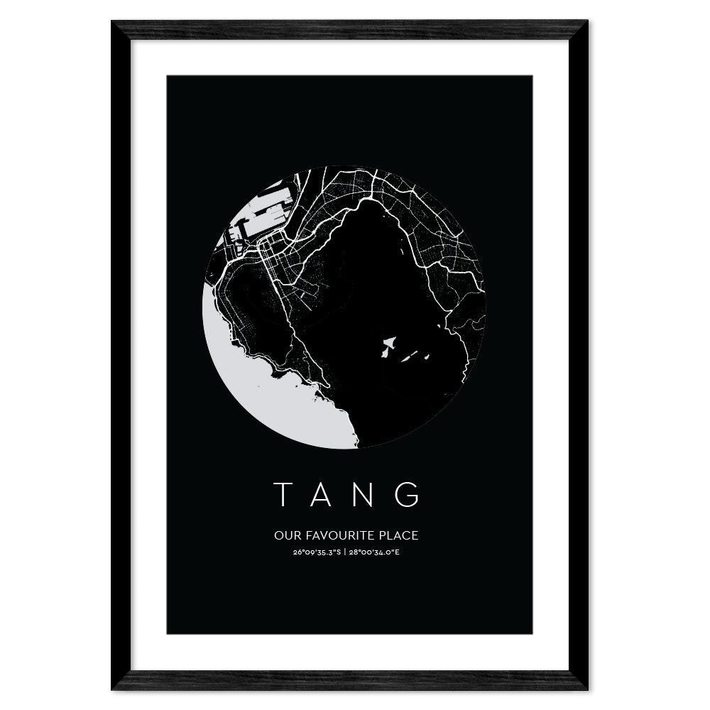 Personalised City Map Art | Circle | Shop Online – Georgie & Moon