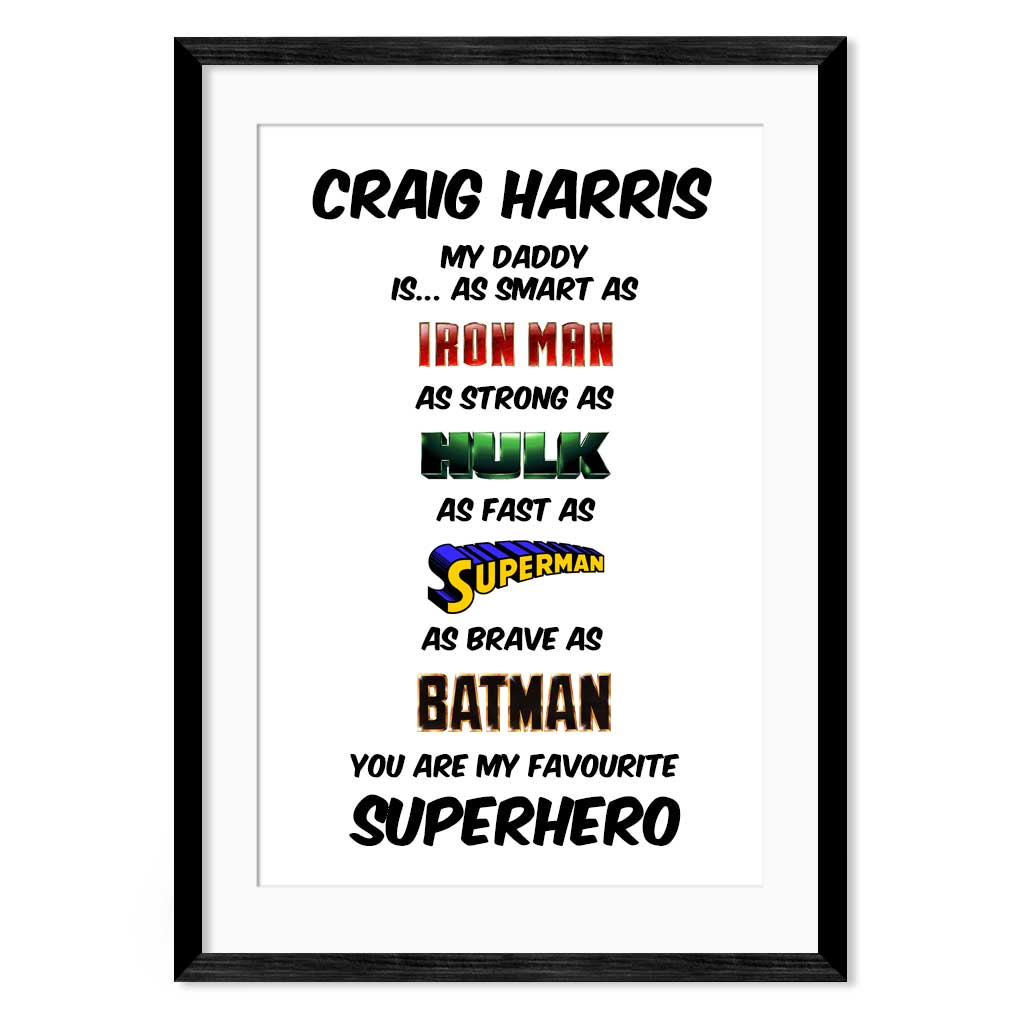 Superhero Message Dad A Gift For Dad From His Little One: A Superhero