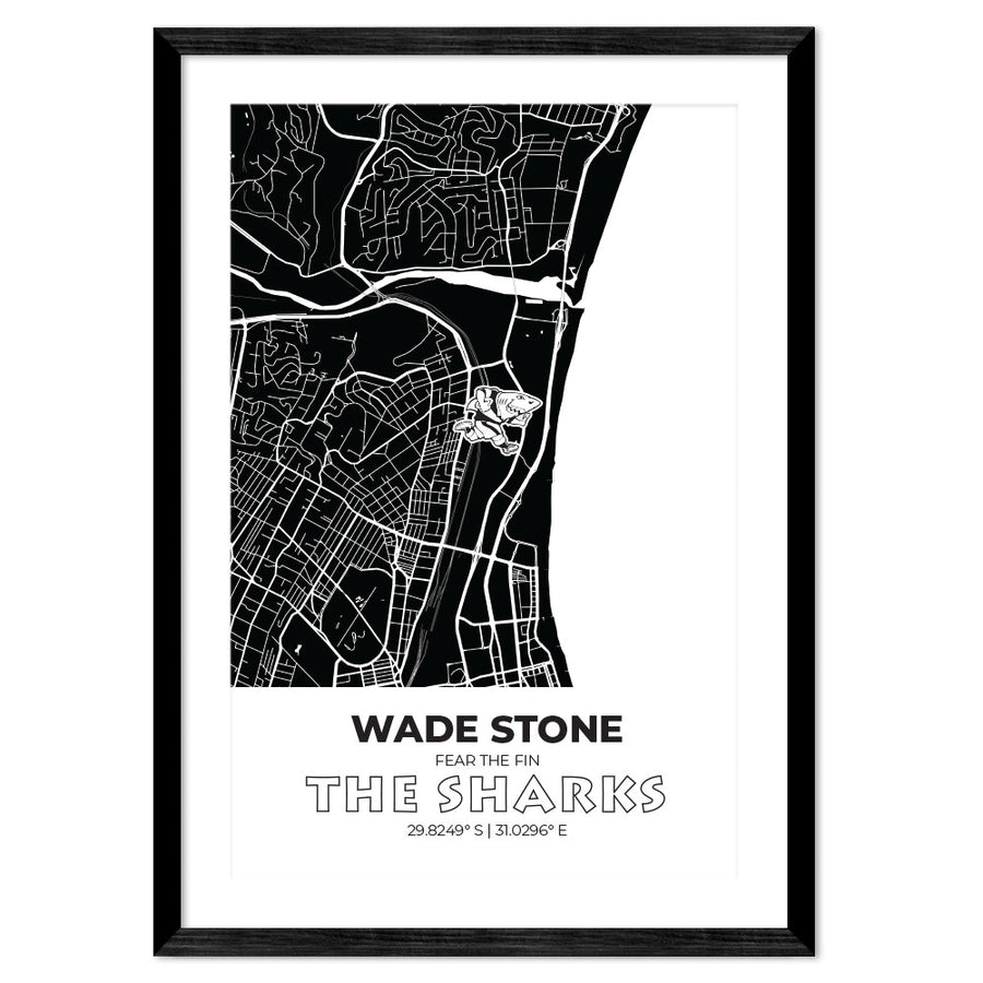 Sharks Rugby Stadium Map Poster | Shop Online – Georgie & Moon