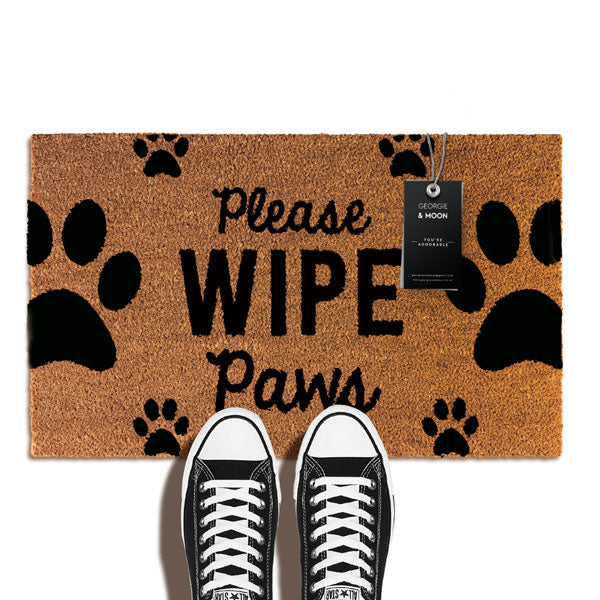 Custom Doormat - WIPE YOUR PAWS | Shop Online S.A | Georgie and Moon ...
