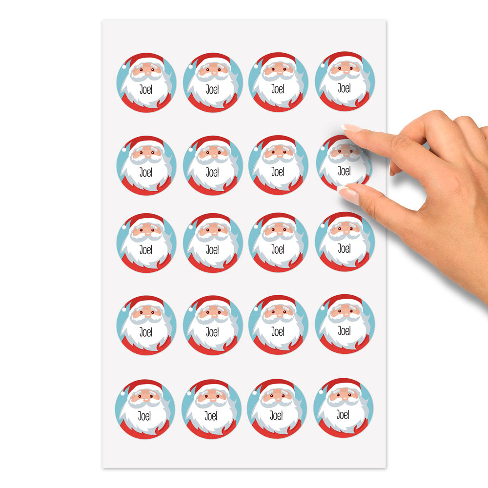 Personalised Christmas Stickers | Santa 3 – Georgie & Moon